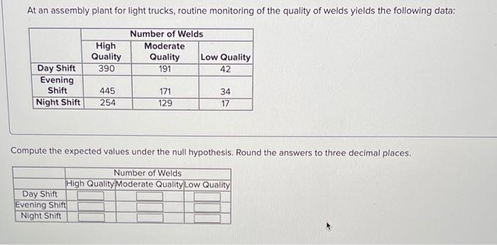Solved At an assembly plant for light trucks, routine | Chegg.com