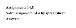 Solved Assignments 14.4(section 14-13) Consider the data | Chegg.com