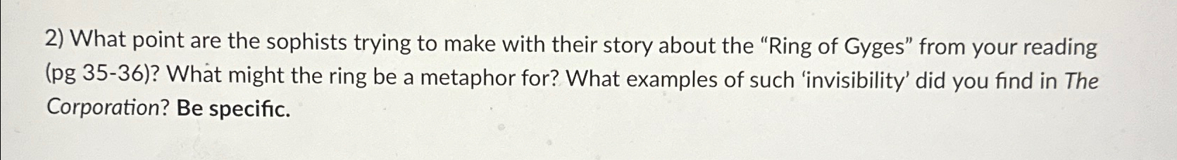 Solved What point are the sophists trying to make with their | Chegg.com