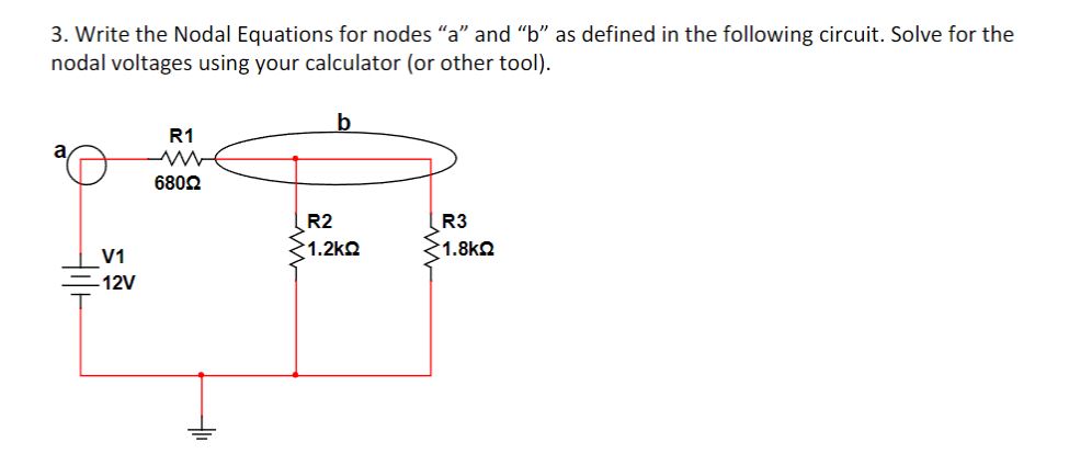 Solved Write the Nodal Equations for nodes "a" ﻿and "b" ﻿as | Chegg.com