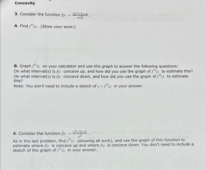 Solved 2. For each of the functions below, use your graphing | Chegg.com