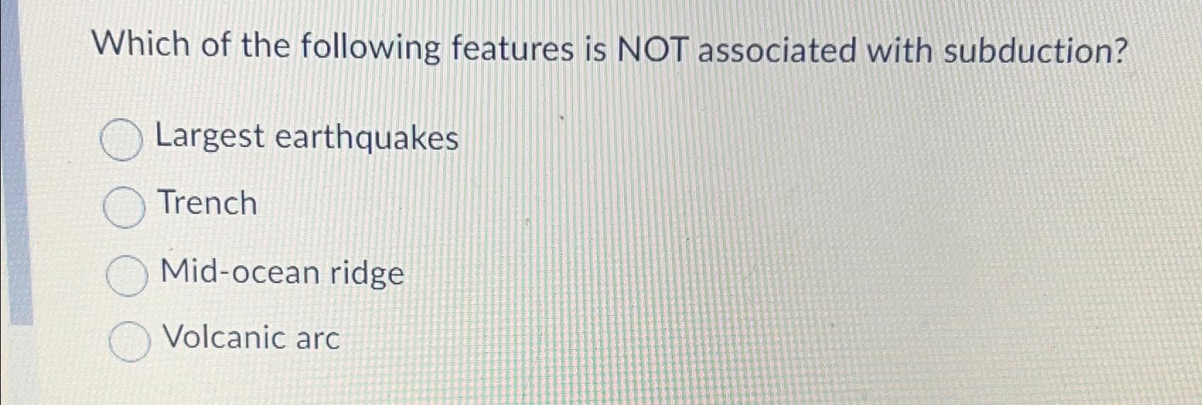 Solved Which of the following features is NOT associated | Chegg.com