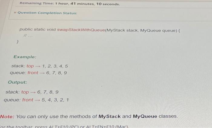 Solved Consider the following definitions of MyStack and | Chegg.com