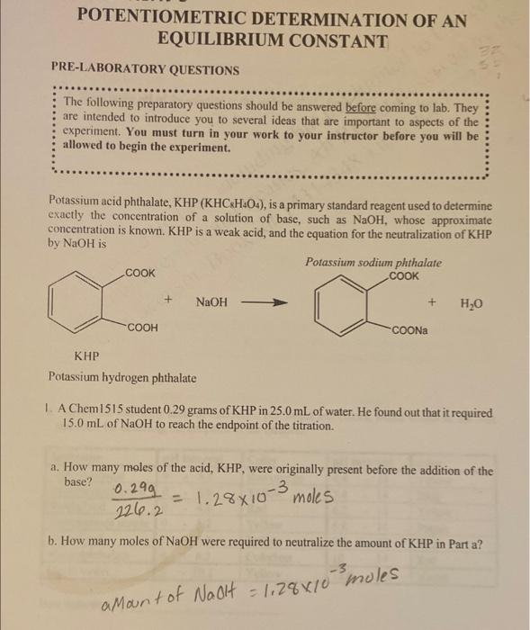 Solved The following preparatory questions should be | Chegg.com