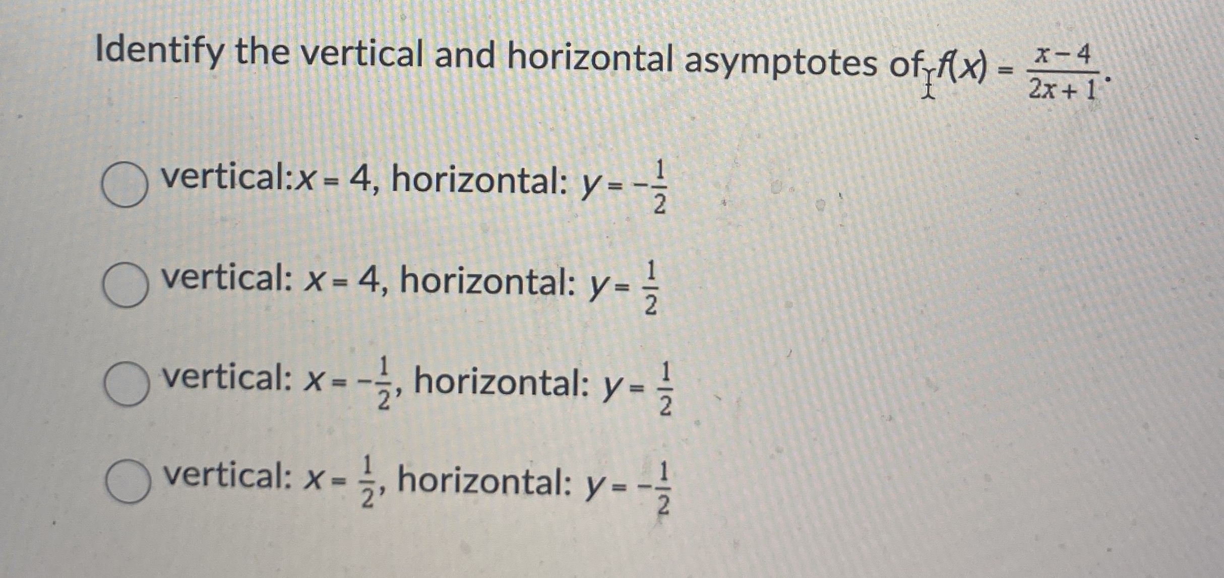 Solved Identify the vertical and horizontal asymptotes of | Chegg.com