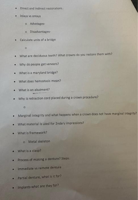 Solved Week 6- Final Study Guide - How do you Sanitize? - | Chegg.com