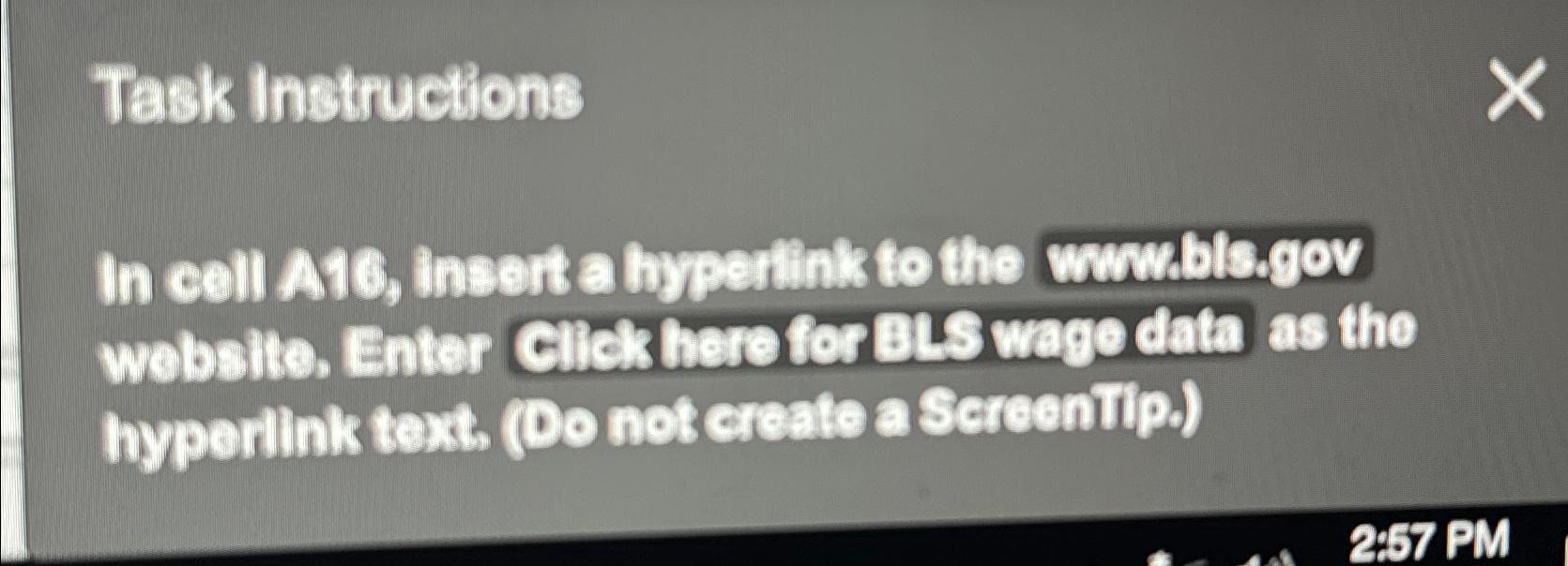 Solved Task InstructionsIn cell A10, ﻿insert a hypertink to | Chegg.com