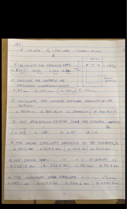 Solved A's 28 aned fy=420 arfi Laxcer usmm 6 4. CAL CULATE | Chegg.com