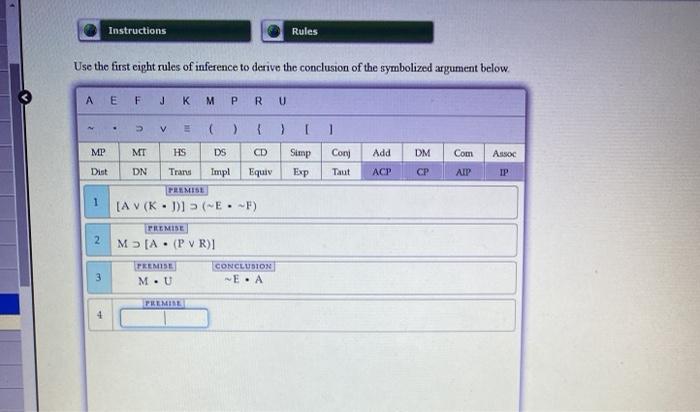 Solved Instructions Rules Use the first eight rules of | Chegg.com