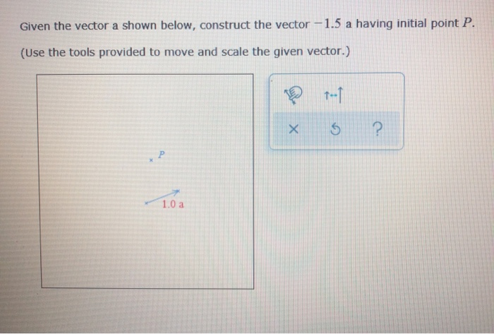 Solved Given the vector a shown below, construct the vector | Chegg.com