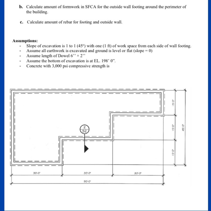 Solved 1. Calculate amount of formw work in SFCA for the | Chegg.com