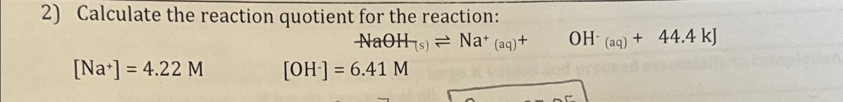 Solved Calculate the reaction quotient for the | Chegg.com