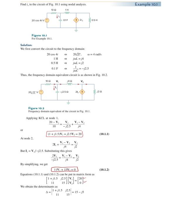 Solved Find ix in the circuit of Fig. 10.1 using nodal | Chegg.com