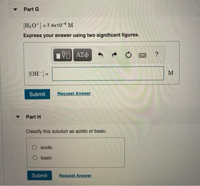 Solved Calculate [OH-] given [H3O+] in each aqueous | Chegg.com
