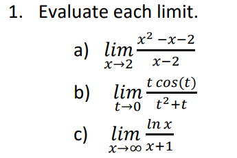 Solved Evaluate each | Chegg.com
