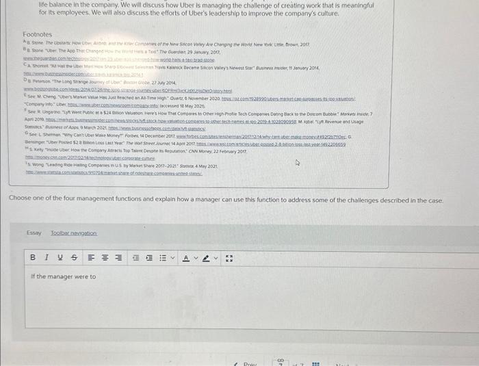 Solved This part of the Uber continuing case focuses on | Chegg.com