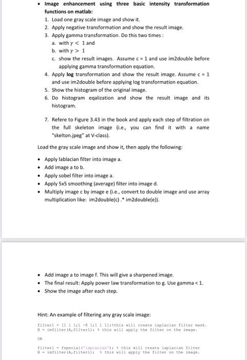 Solved 3. Apply gamma transformation. Do this two times: a. | Chegg.com