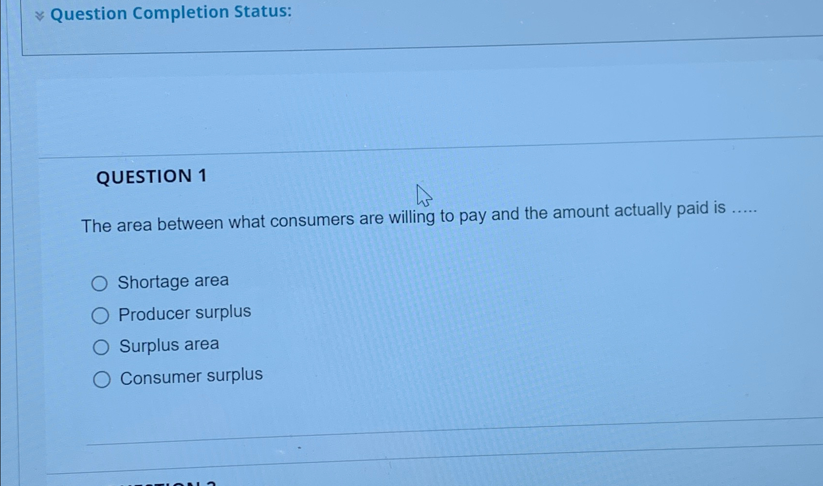 Solved Question Completion Status:QUESTION 1The area between | Chegg.com
