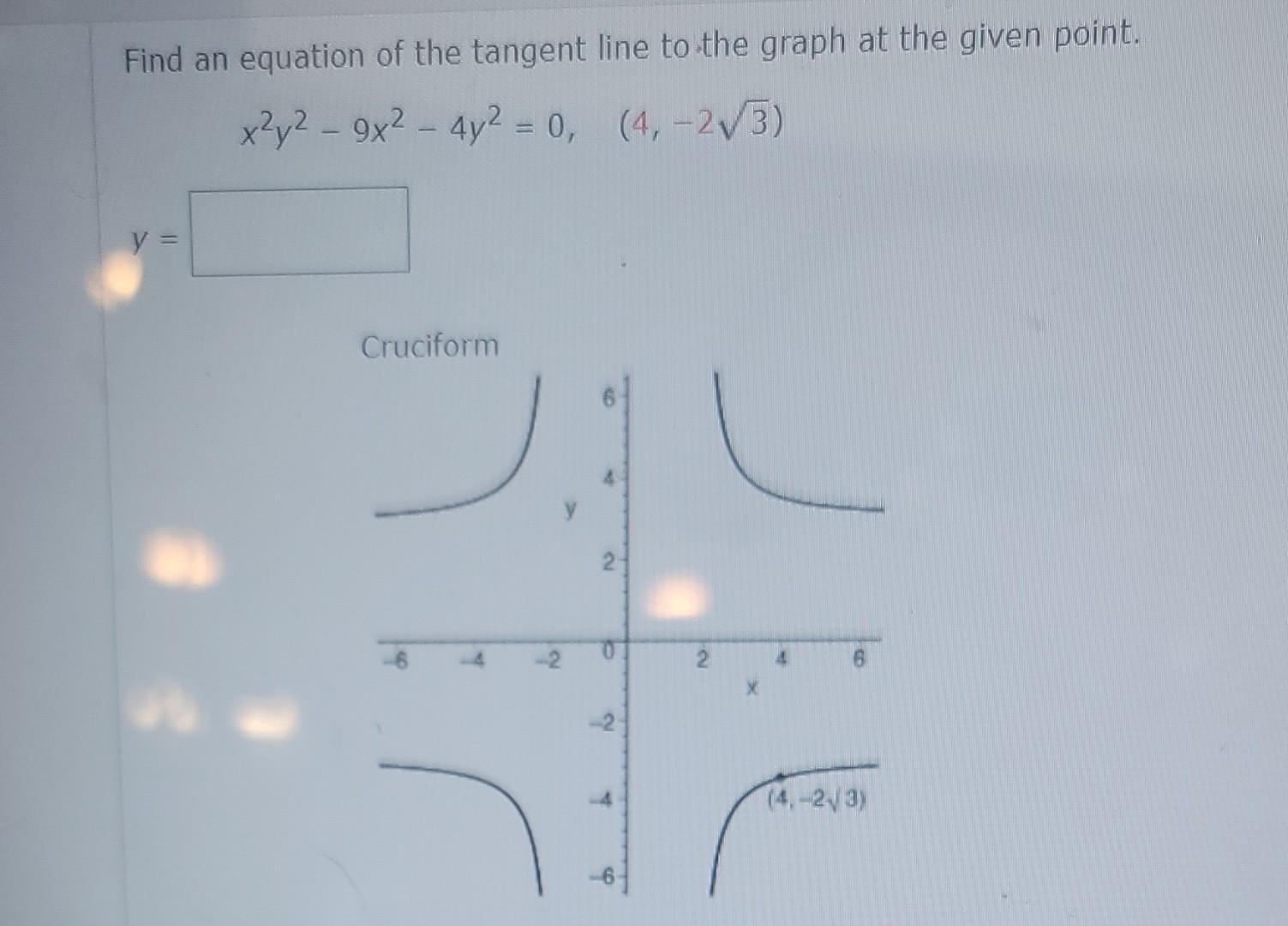 Solved Find an equation of the tangent line to the graph at | Chegg.com