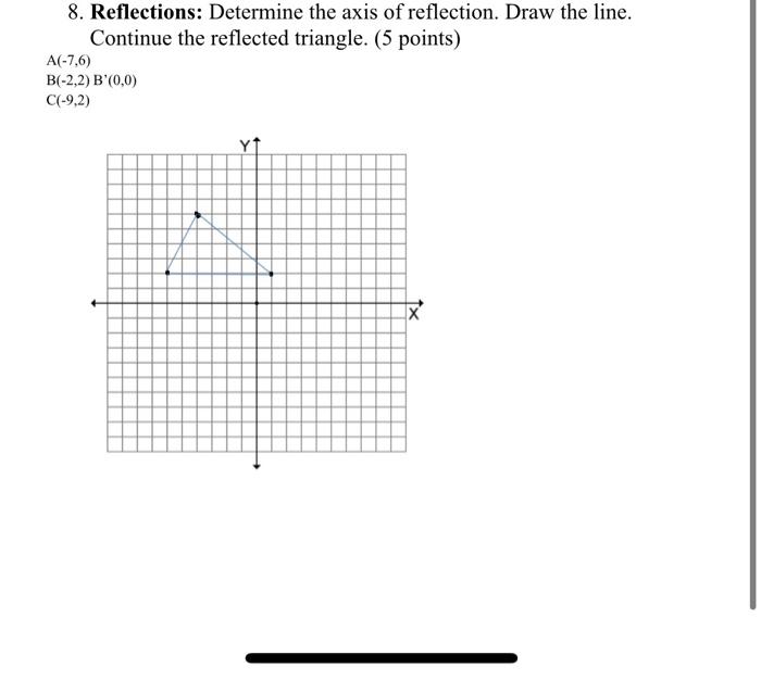Solved 8. Reflections: Determine the axis of reflection. | Chegg.com