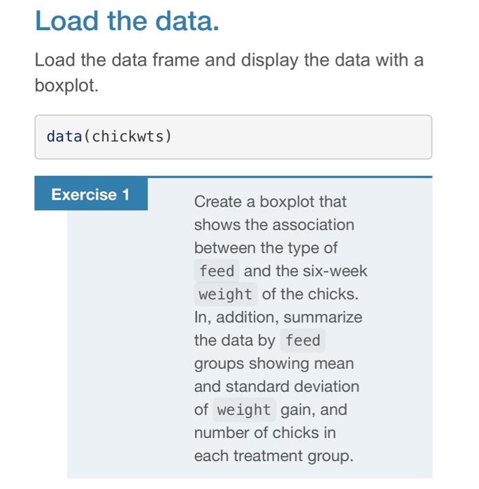 Solved Load the data. Load the data frame and display the | Chegg.com