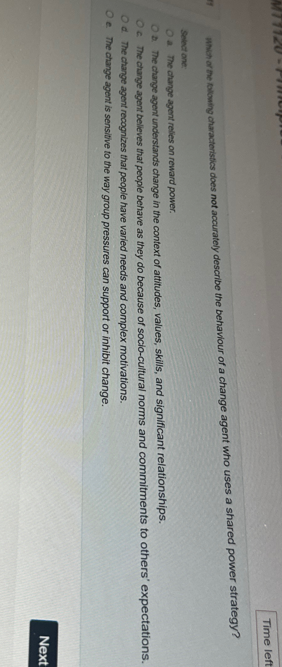 Solved Time leftWhich or the following characteristics does | Chegg.com