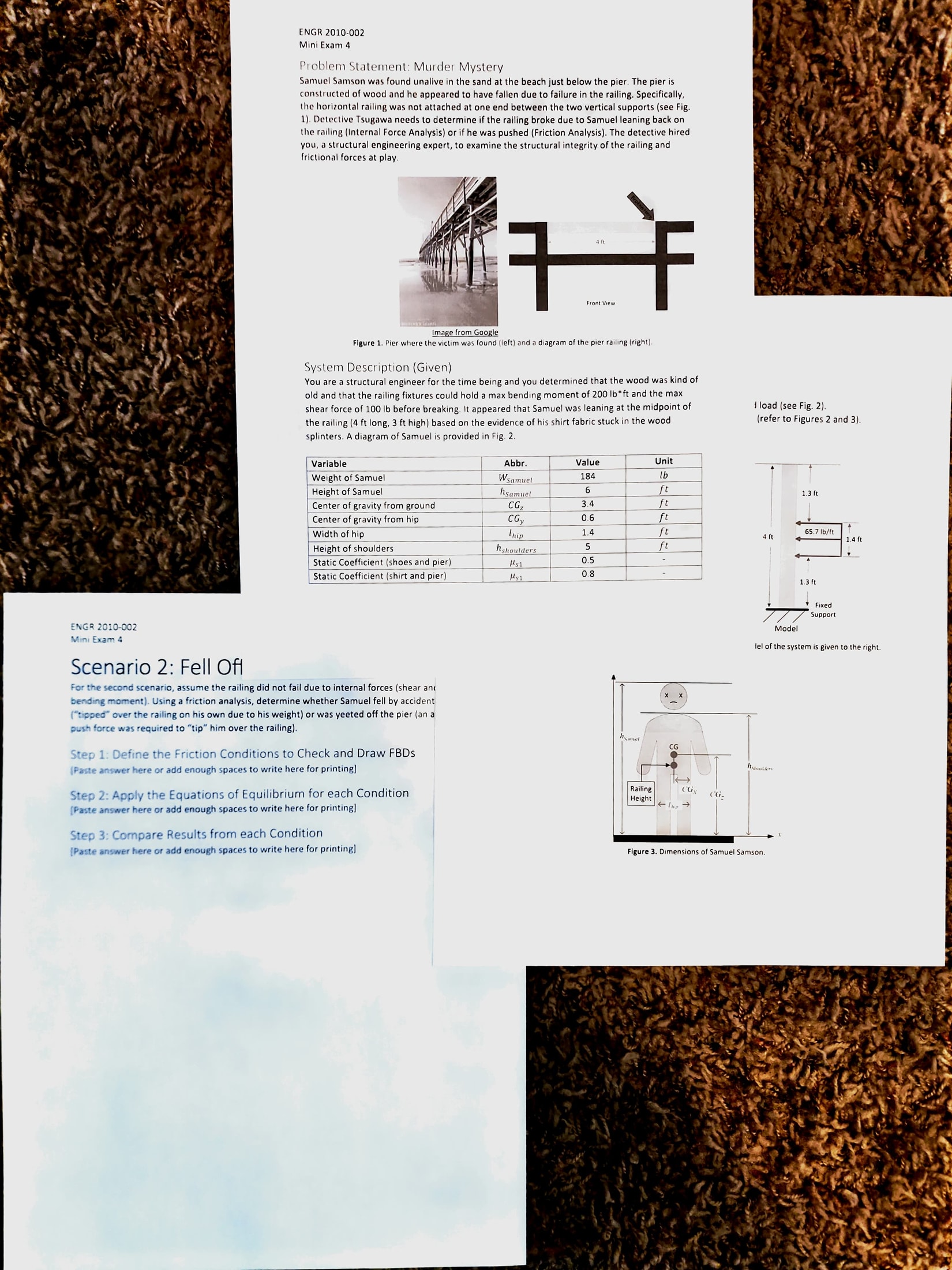 Solved Problem Statement: Murder MysterySamuel Samson was | Chegg.com