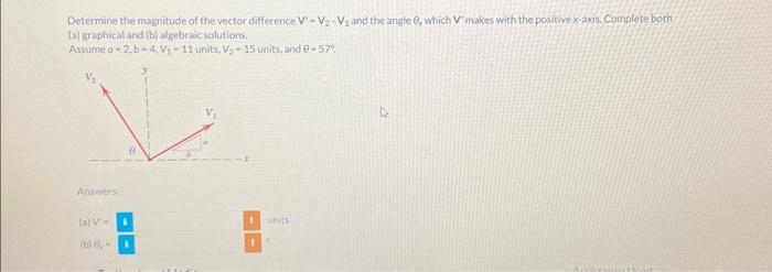 Solved Determine the magnitude of the vector difference \\( | Chegg.com
