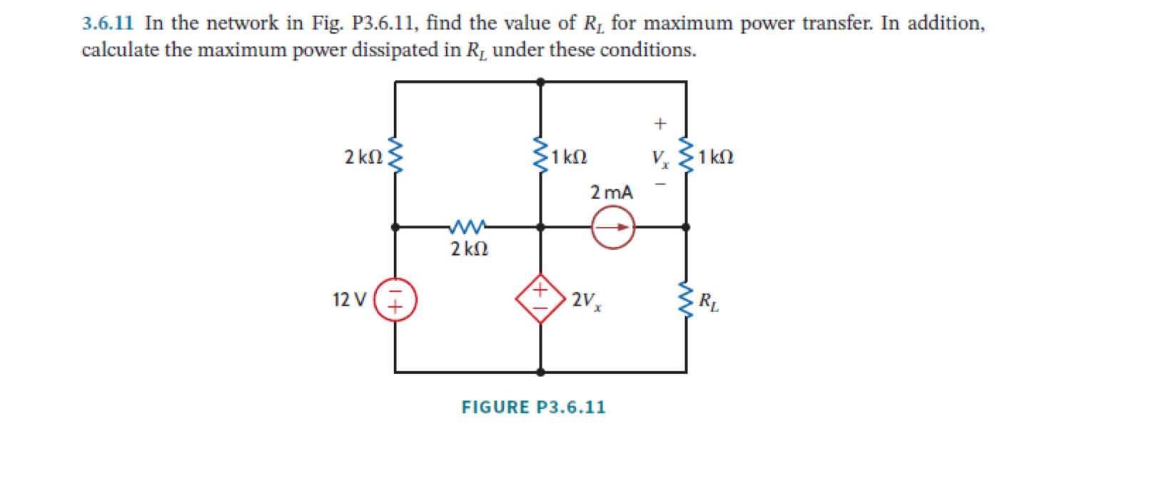 Solved How to solve 3.6.11 ﻿In the network in Fig. P3.6.11, | Chegg.com