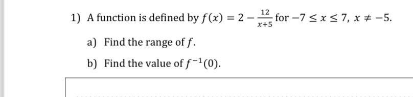Solved A function is defined by f(x)=2-12x+5 ﻿for | Chegg.com