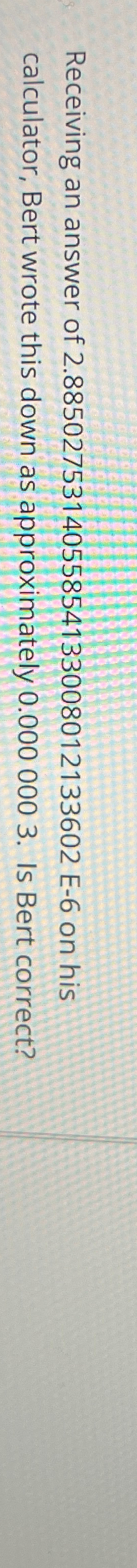 Solved Receiving an answer of | Chegg.com