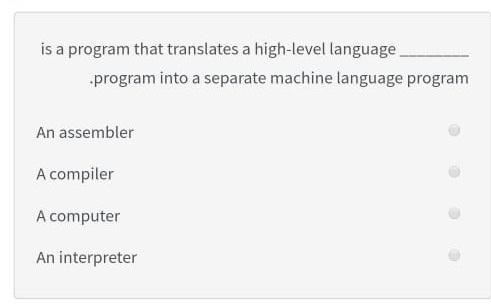 Solved is a program that translates a high-level language | Chegg.com