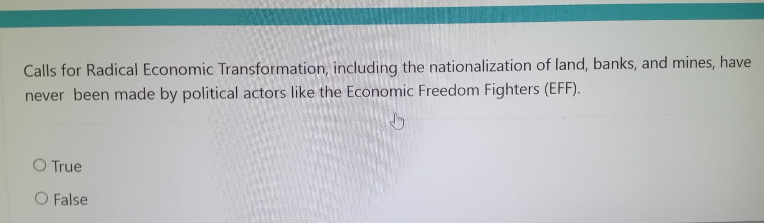 Solved Calls for Radical Economic Transformation, including | Chegg.com