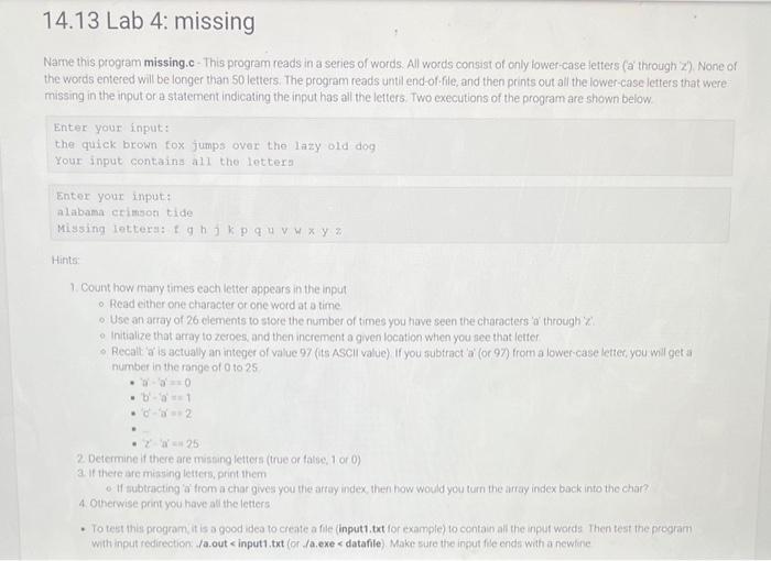Solved Name This Program Missingc This Program Reads In A 3421