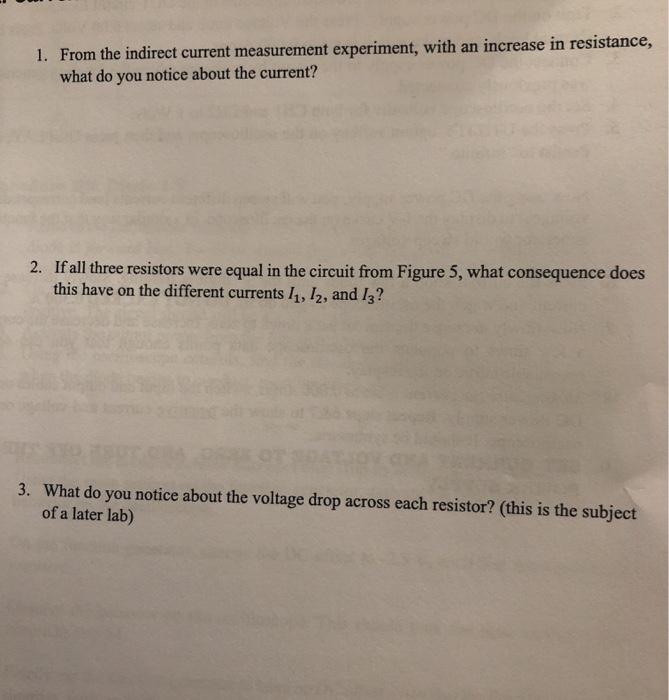 1. From the indirect current measurement experiment, | Chegg.com