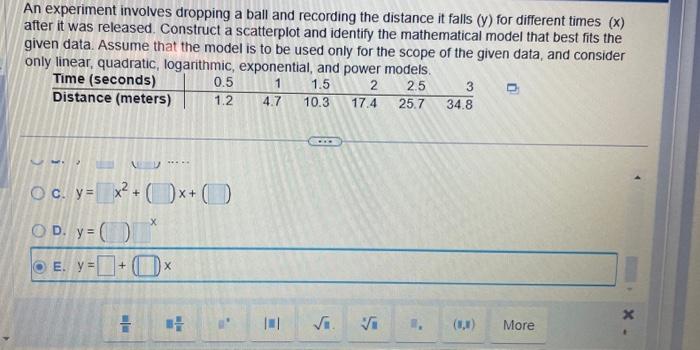 An experiment involves dropping a ball and recording | Chegg.com