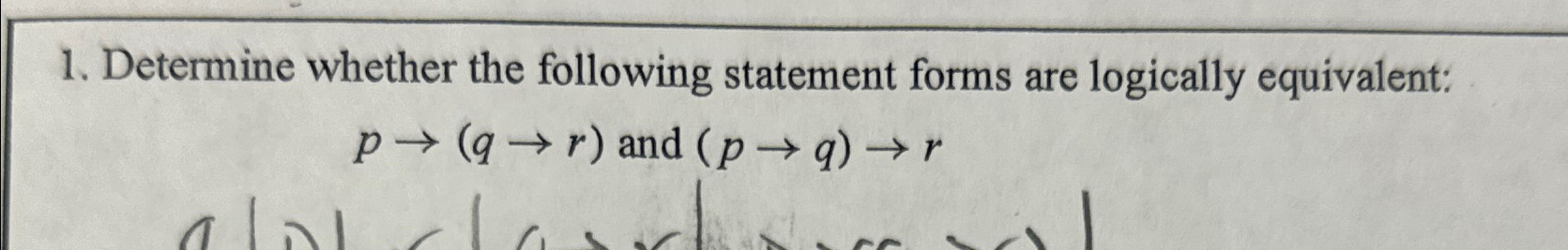 Solved Determine whether the following statement forms are | Chegg.com