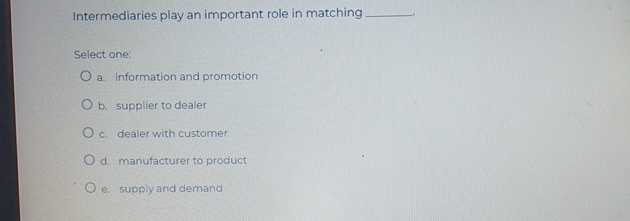 Solved Intermediaries play an important role in | Chegg.com