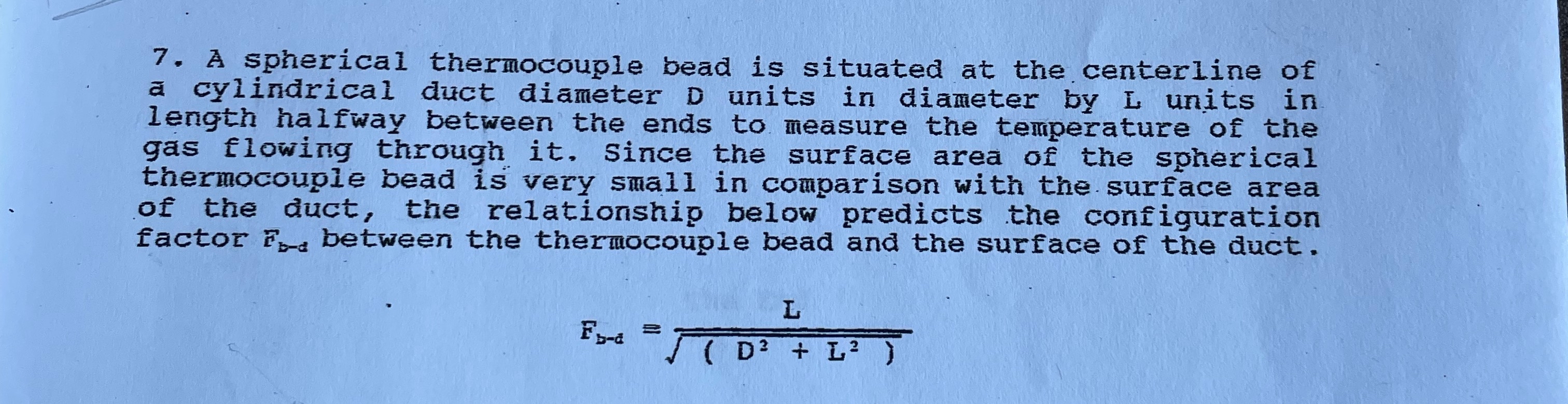 Solved A spherical thermocouple bead is situated at the | Chegg.com