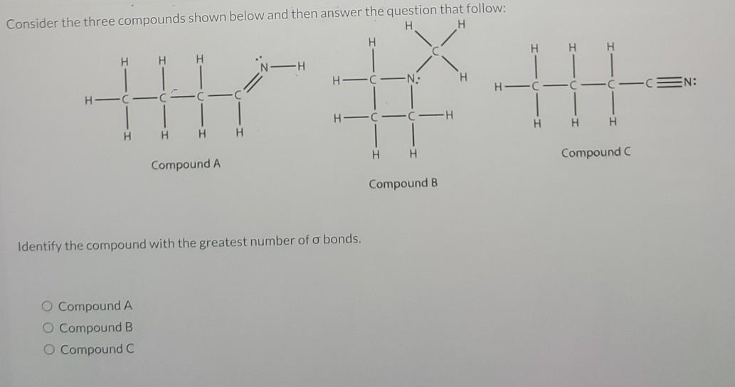 Solved Consider the three compounds shown below and then | Chegg.com
