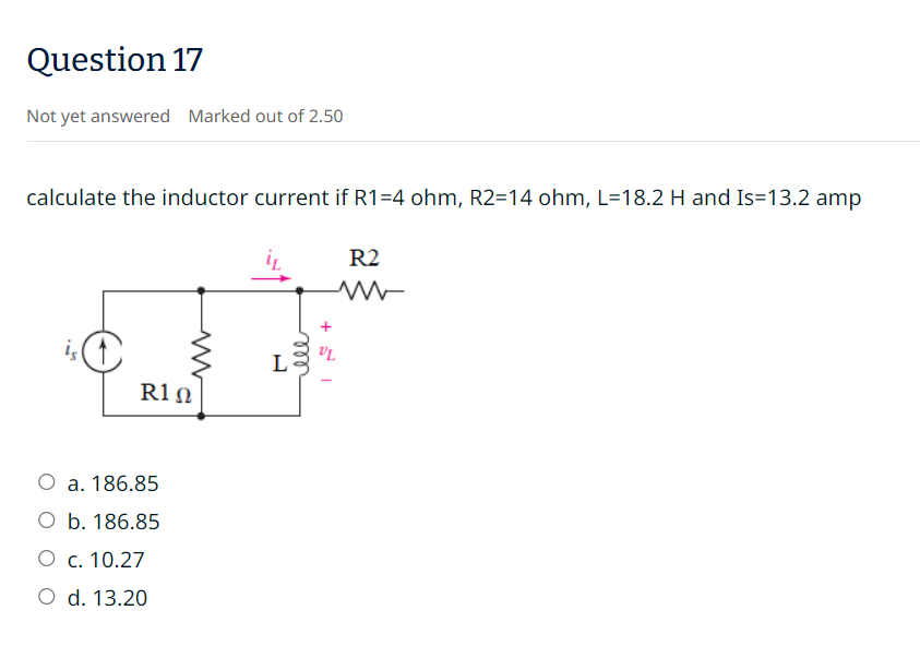 Solved calculate the inductor current if | Chegg.com