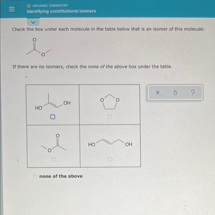 Solved O ORGANIC CHEMISTRY = Identifying constitutional | Chegg.com