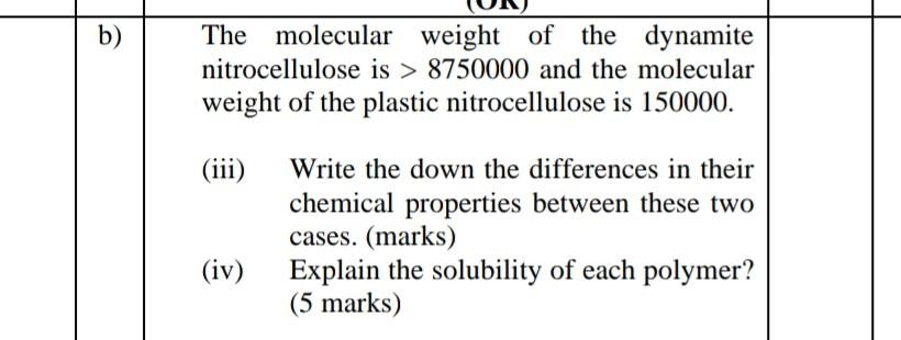 Solved b) The molecular weight of the dynamite | Chegg.com