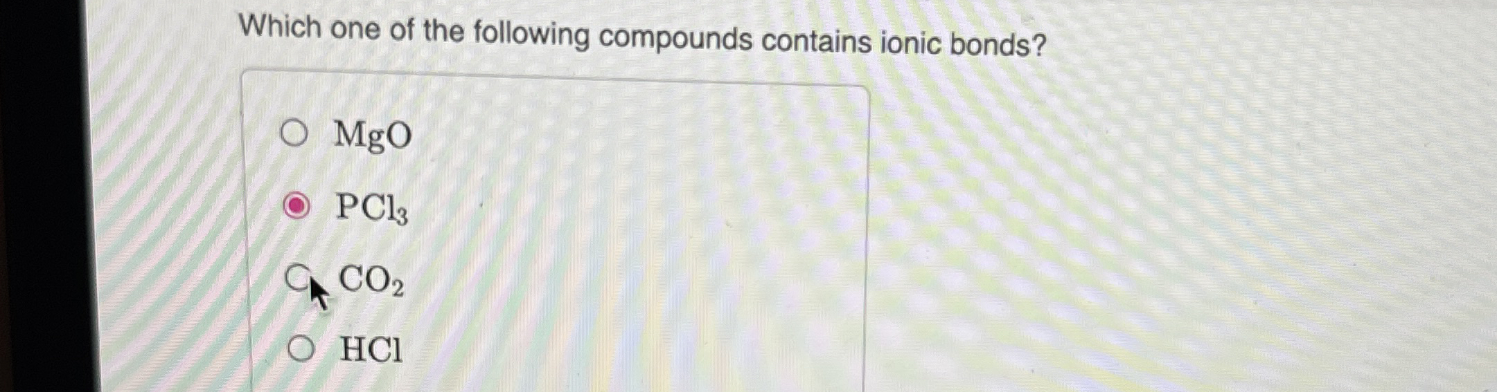 Solved Which one of the following compounds contains ionic | Chegg.com