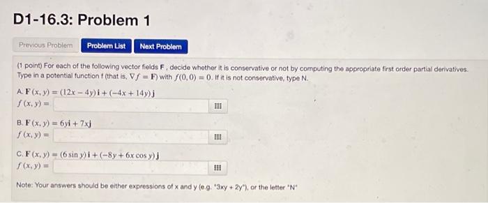 Solved D1 163 Problem 1 Previous Problem Problern List 0516