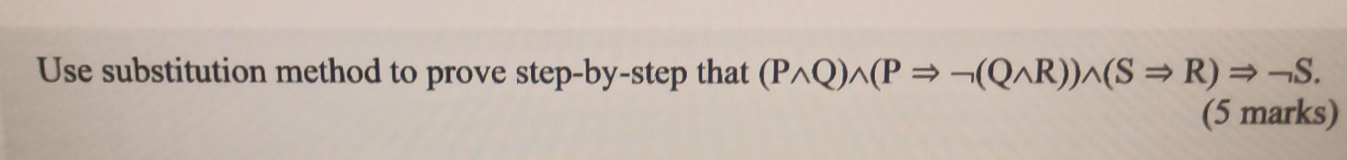 Solved Use substitution method to prove step-by-step that | Chegg.com