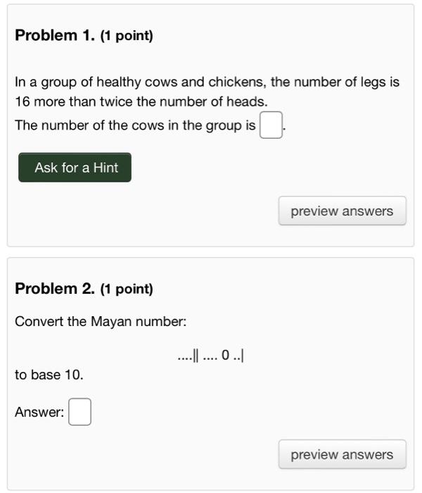 Solved In a group of healthy cows and chickens, the number | Chegg.com