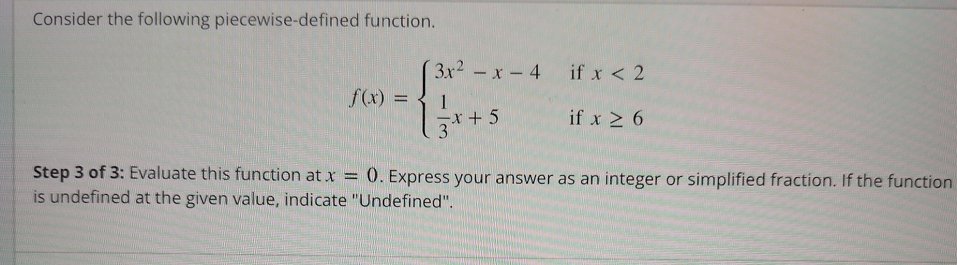 Solved Consider the following piecewise-defined | Chegg.com