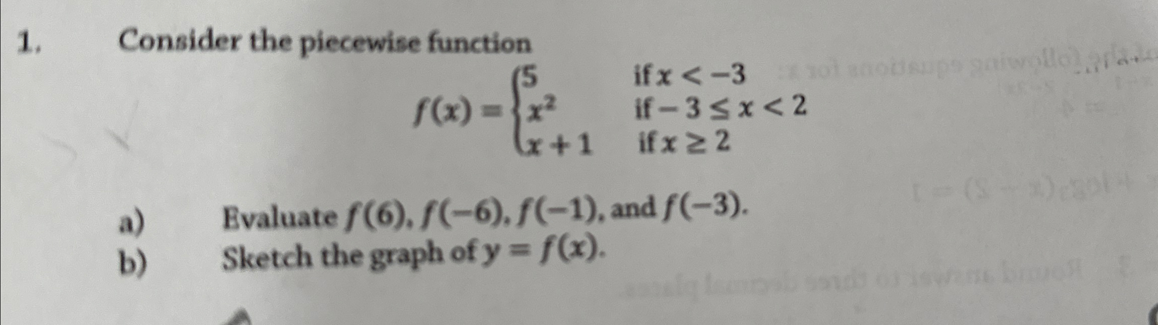 Solved Consider the piecewise | Chegg.com