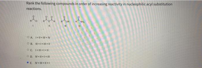 Solved Rank The Following Compounds In Order Of Increasing